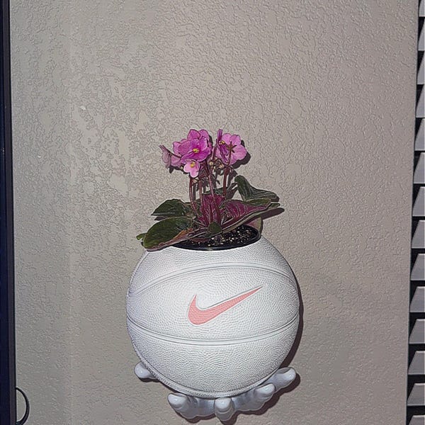 Nike Mini Basketball Hanging Planter (white Macrame OG) - Etsy