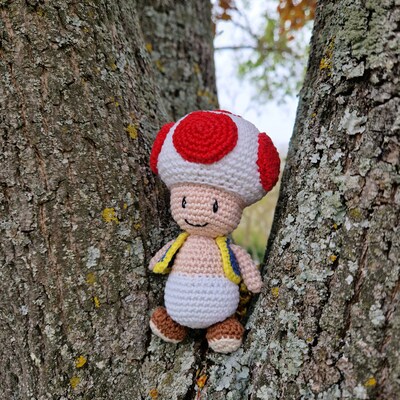 CROCHET PATTERN Toad Super Mario Bros PDF File English, French - Etsy