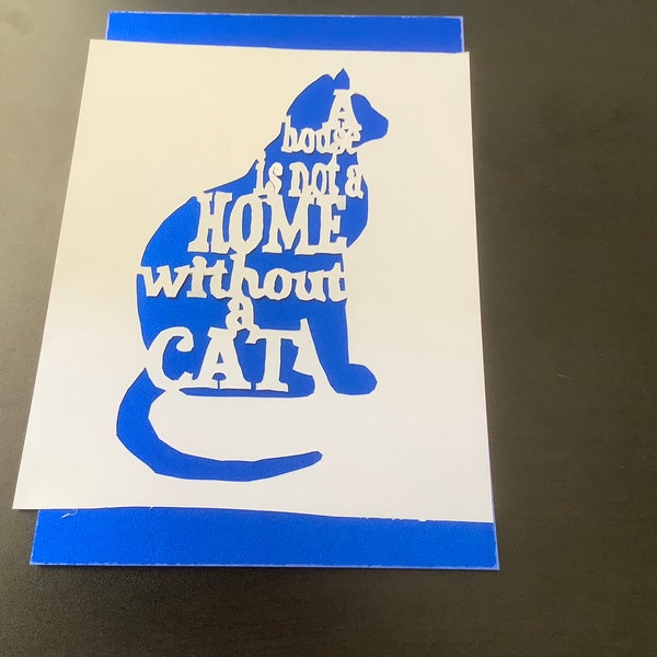DIY Cat Paper Cutting Template - Etsy