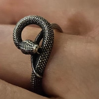 Snake Skull Ring Sterling Silver 925 Made in Italy FEEL NO PAIN - Etsy