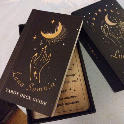 Luna Somnia Tarot Deck With Guidebook & Box 78 Cards Full Deck Moon Dreams Starry Magic ...