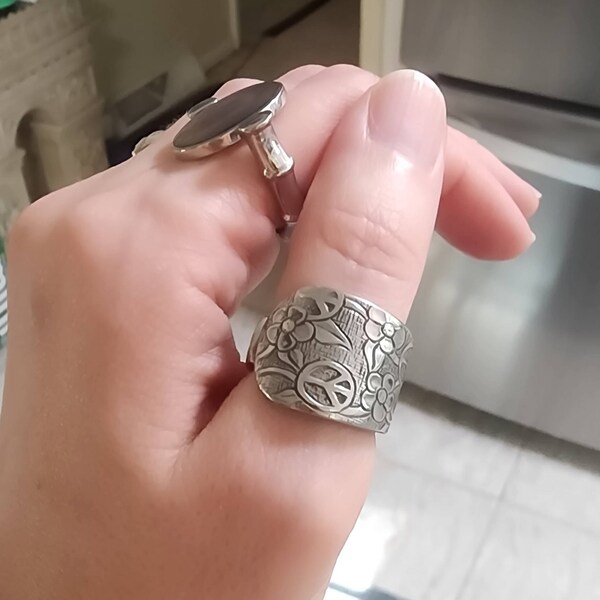 Vintage Mickey Mouse Stainless Steel Spoon Ring Vintage Bonny Disney ...