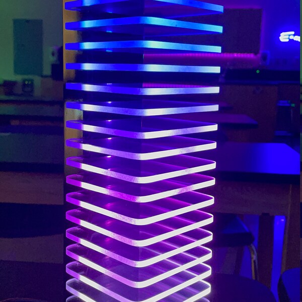 Modern Table Lamp, RGB Desk Lights, Aesthetic Room Decor, Ambient Desk ...