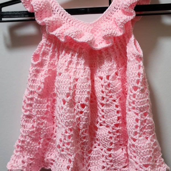 Crochet Dress PATTERN - Truffle Ruffle Dress (sizes up to 10 Years ...