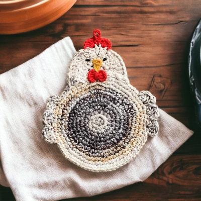 Crochet Pattern for the Swanky Chicken Trivet Potholder PDF Instant ...