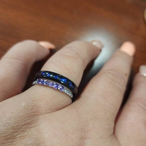 Orion Nebula Ring, Tungsten Outer Space Ring, 8mm-6mm-4mm Man Woman ...