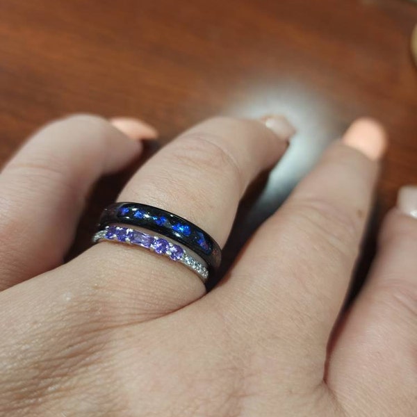 Orion Nebula Ring, Tungsten Outer Space Ring, 8mm-6mm-4mm Man Woman ...