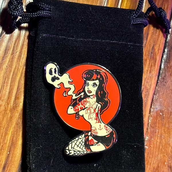 Goth Girl Pinup Sticker Asian Pinup Sticker , Horror Punk Decal, Psychobilly Sticker, Gothabilly ...