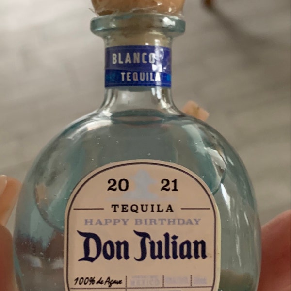 Mini Don Julio Blanco Label, Mini Don Julio, Tequila Labels, Mini ...
