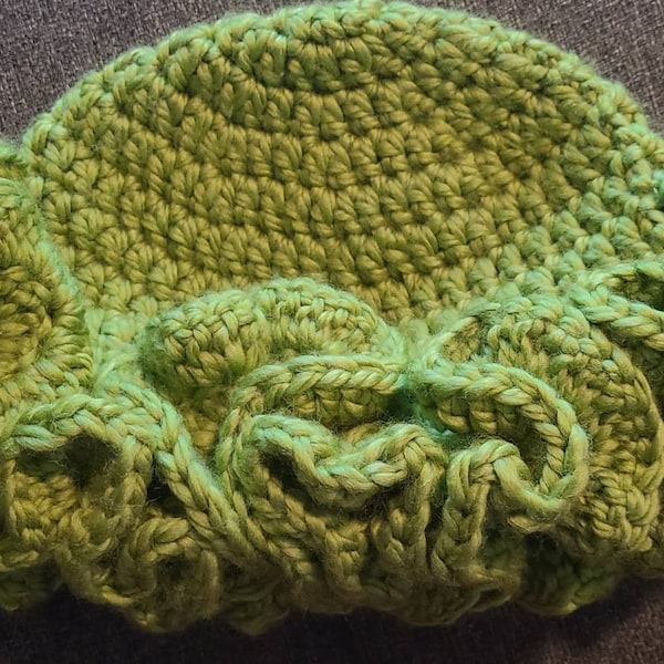 Crochet Granny Square Bucket Hat | Crochet Ruffle Brim Hat | Granny ...