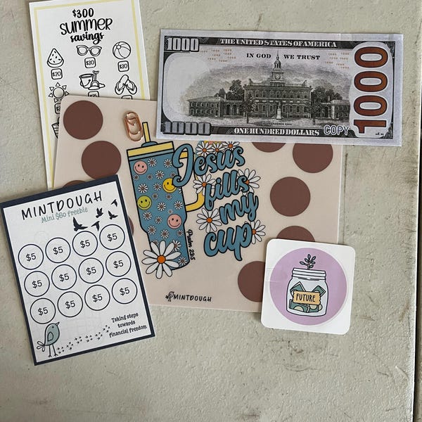 America the Beautiful 4th of July Scratch-off Challenge Savings Tracker ...