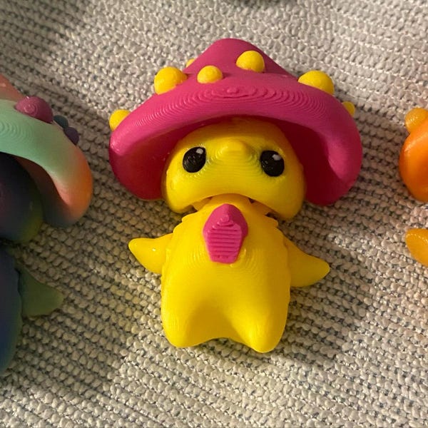 1.7'' Mushroom Pixie Poseable Articulated Fidget Toy - Etsy