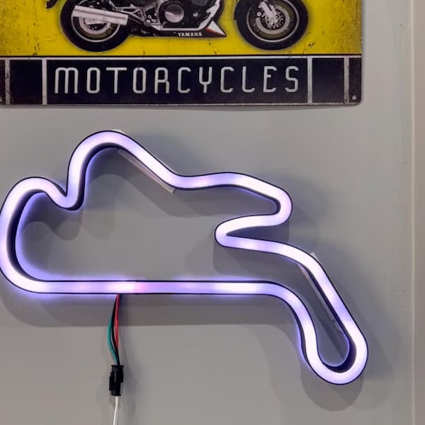 Abu Dhabi Animated LED RGB Neon Race Track Circuit Desk Wall Art ...