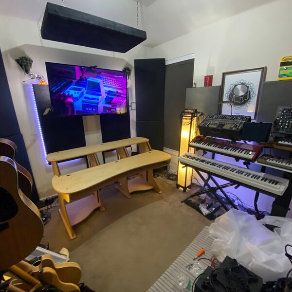 Recording Studio Desk 12RU Workstation Cabinet Grade Birch Plywood With ...