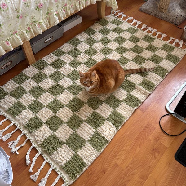 Red and White Checkered Rug - Red Checkered Rug - Green Checkered Rug ...