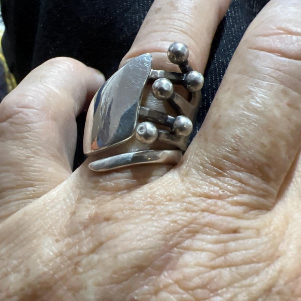 925 Sterling Silver Ring, Silver Wrap Ring, Chunky Ring, Minimalist Ring, Trendy Ring ...