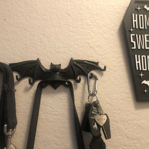 Bat Hook Ebony Black Cast Iron Shabby Chic Bat Jewelry Hook Bat Clothes ...