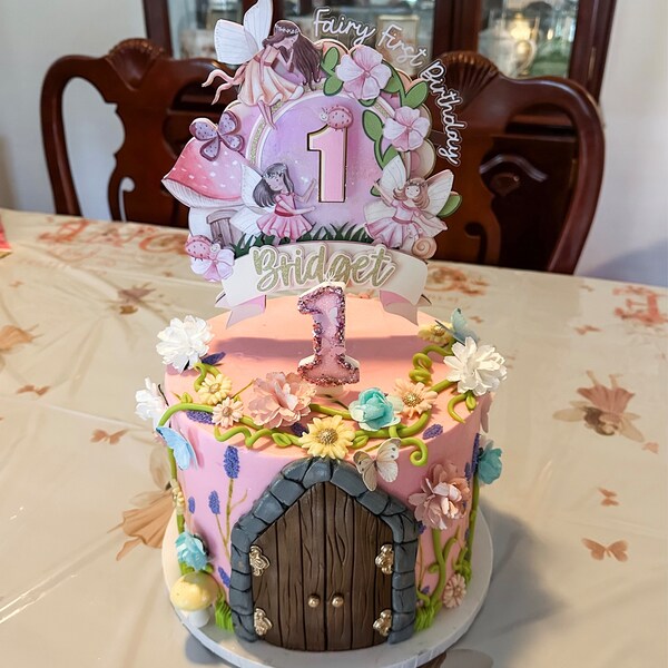 Fairy First Cake Topper | Fairy Cake Topper | Fairy First Birthday Cake ...