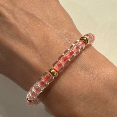 Neon Rose Quartz Bracelet Gemstone Beaded Bracelet Custom Designs ...