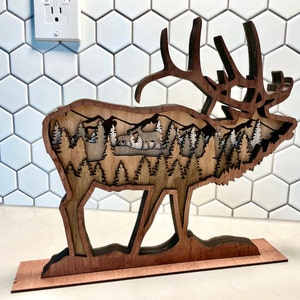 Digital File 7 Layer Deer With Optional Layers Art Piece for | Etsy