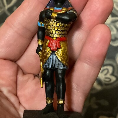 Vintage Horus Mini Statue Small Hand-painted Ancient Egyptian Falcon ...