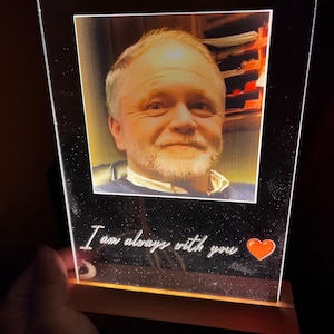 Custom Personalized Photo Picture LED Wood Stand Night Light - Etsy