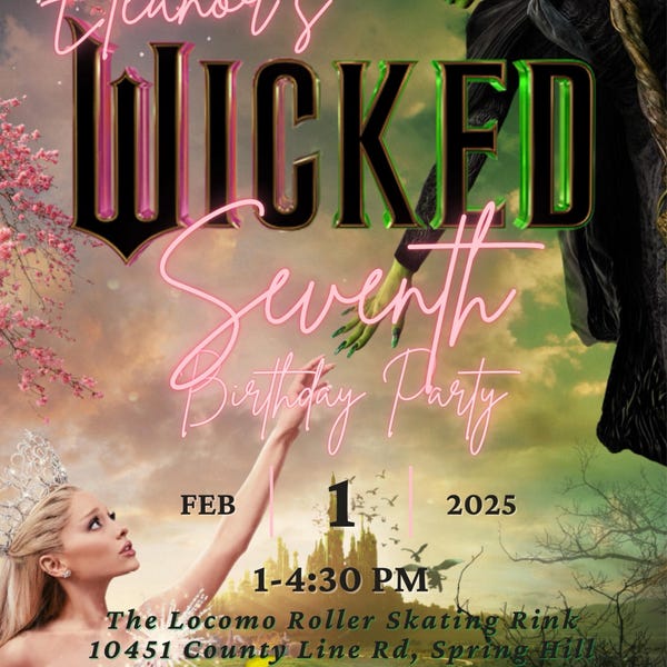 Personalized Wicked Themed Printable Birthday Banner Garland Bunting ...