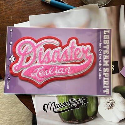 Disaster Lesbian Embroidered Patch - Etsy