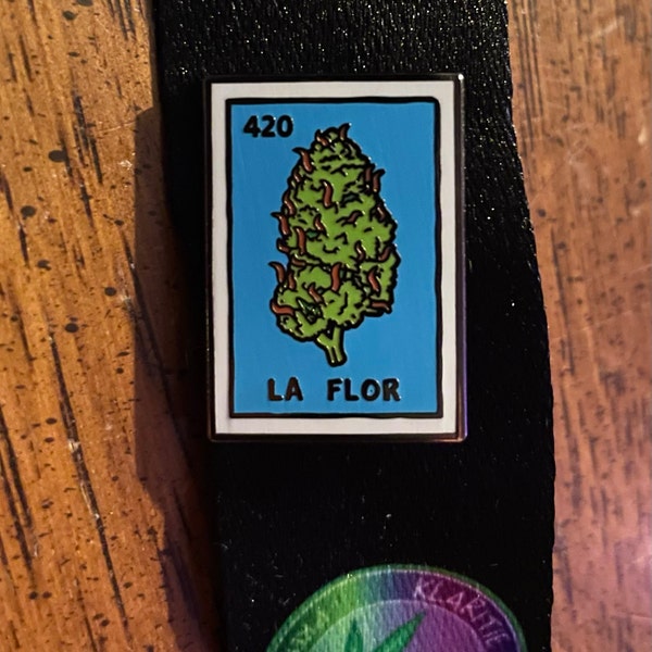 LA FLOR PIN - [ Weed Nug Loteria Card, Cannabis, Marijuana, Ganja ...