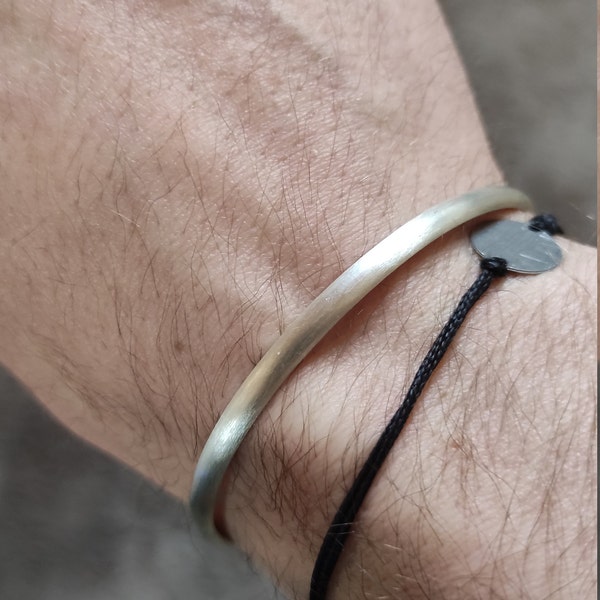 Armreif Sterlingsilber Silber Silberarmreif Armband matt schmal ...