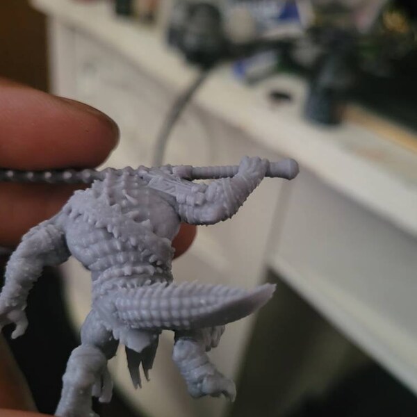 Crocodilian Ranger, Lizardfolk Lizardman Mini | 28mm, 32mm, 75mm Scale ...