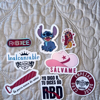 6 RBD Stickers, Rebelde Holographic Stickers, Soy Rebelde, School ...