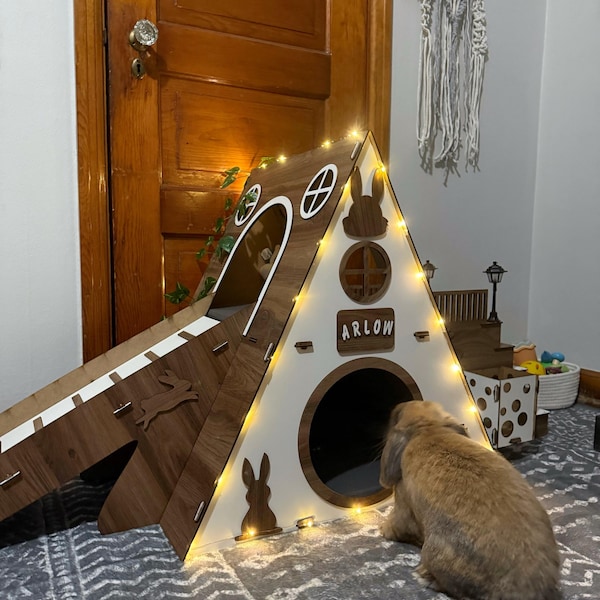 Modern Rabbit House, Indoor Rabbit Castle, Rabbit Furniture, Extra ...