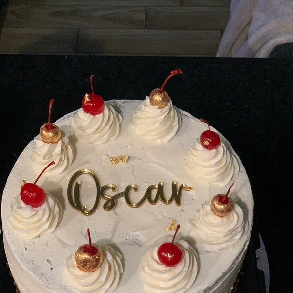 Cake Charm | Custom Acrylic Name Plate | Birthday Cake Decor | Cake ...