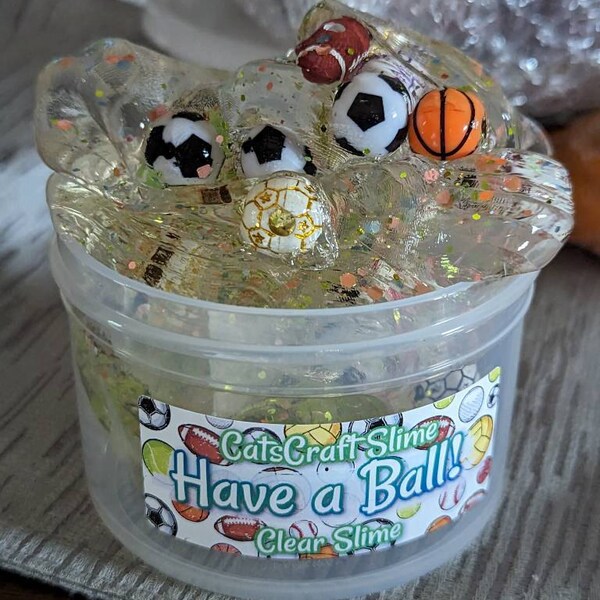Clear Slime have a Ball Scented Stretchy Sports Slime ASMR 6 Oz - Etsy