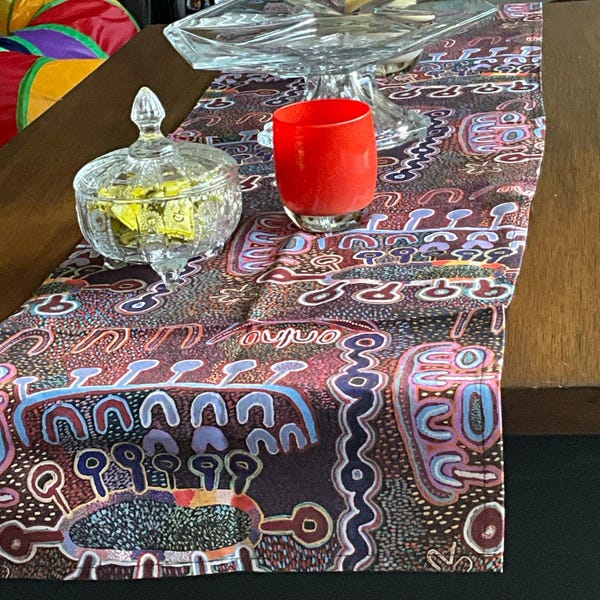 Table Runner Indigenous - Water Dreaming 140cm X 35cm - Etsy