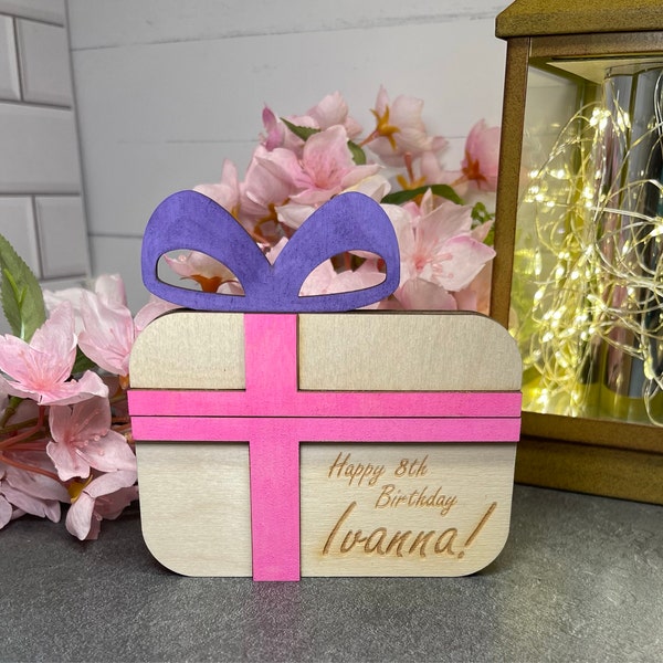 Gift Card Holder Svg, Laser Cut File, Gift Card Box Svg, Personalized ...