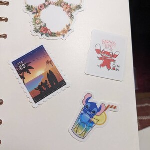 Stitch Lemonade Transparent Disney Laptop Stickers/ Tropical Lilo Ohana ...