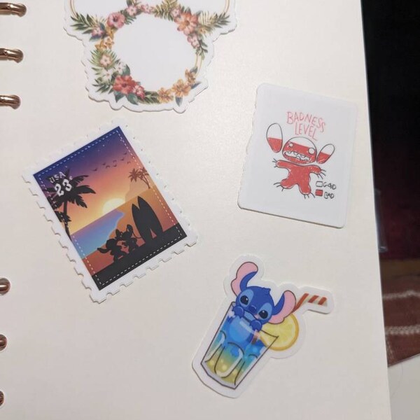 Stitch Lemonade Transparent Disney Laptop Stickers/ Tropical Lilo Ohana ...