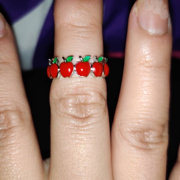 Little Apple Ring, Handmade Fruit Jewelry, Country and Harvest Jewelry ...