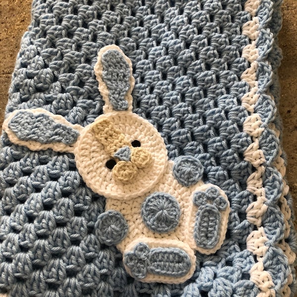 Light Green and White With Grey Border Blanket / Baby Shower Gift ...