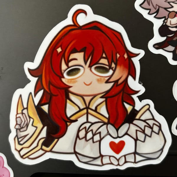 Shouting Sorcerer Chibi, Funny Anime, Glossy Vinyl Sticker for Laptop ...