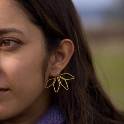 ARI Earrings Geometric Wire Earrings Handmade Contemporary, Statement ...