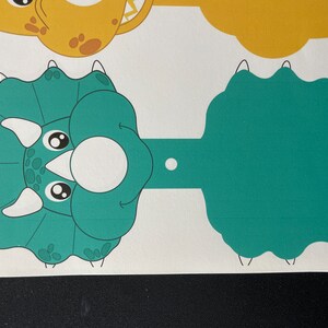 4 Dinosaur Paper Coloring Crowns, Dino Paper Hats for Kids, Instant ...