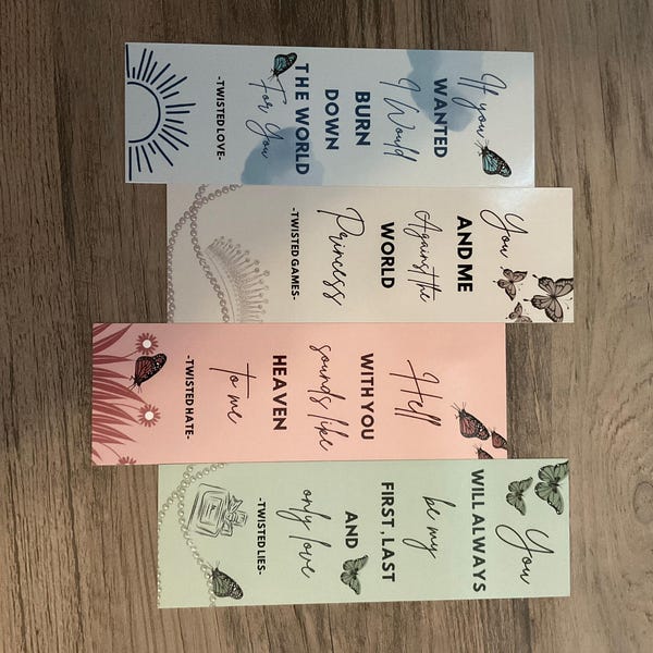 Twisted Series Bookmarks - Twisted Love | Twisted Games | Twisted Hate ...