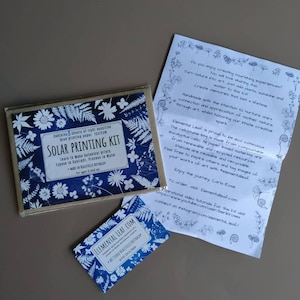 DIY Solar Printing Kit , Craft Kit , Cyanotype , Kit , Solar Printing ...