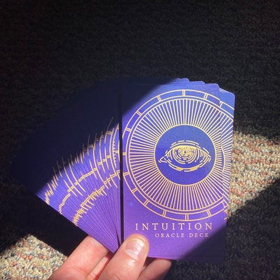 The Intuition Oracle Deck 44-card Oracle Cards Purple and Gold Deck ...