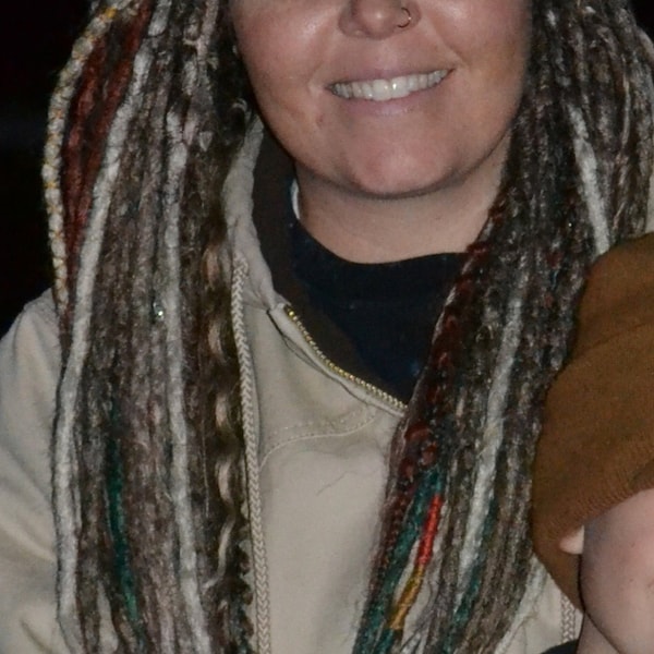 Gothic Style DE Dreads, Black Dreadlocks, Ombre Black and Gray, Full ...