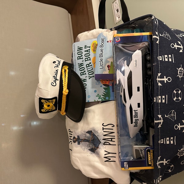 Personalized Youth Kids Captain Hat, Custom Text Sailor Yacht Skipper ...