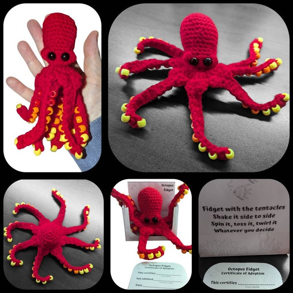 Beaded Fidget Octopus Crochet Pattern: Beginner Friendly, No Sew ...